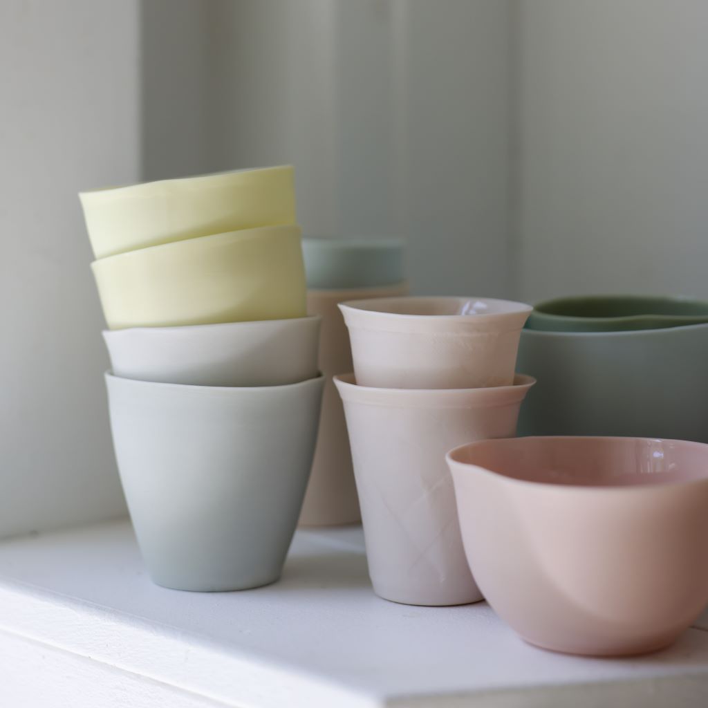 Slip-cast porcelain tableware – Throw Clay Studio